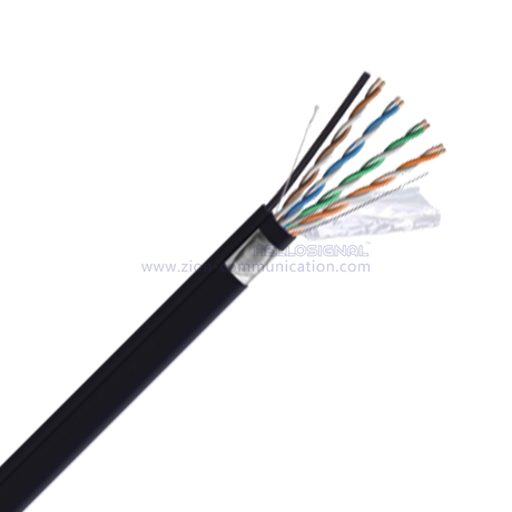 F/UTP CAT 5E 4PR 24AWG PVC CMP Steel Messenger Lan Cable from China ...