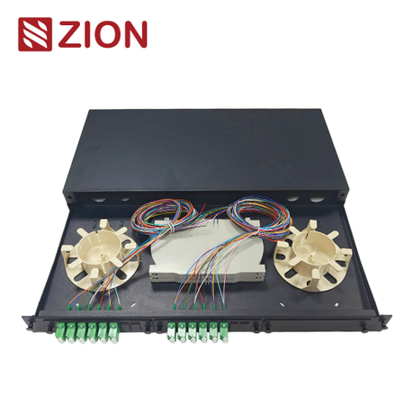 19" 24 ports Full Loaded Sliding Rail Rack mount Fiber patch panel with ...